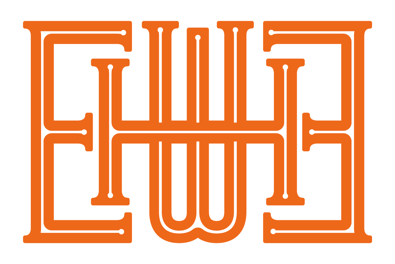 EWH Horizontal Logo Orange White Inner Lines – Eric Hatheway